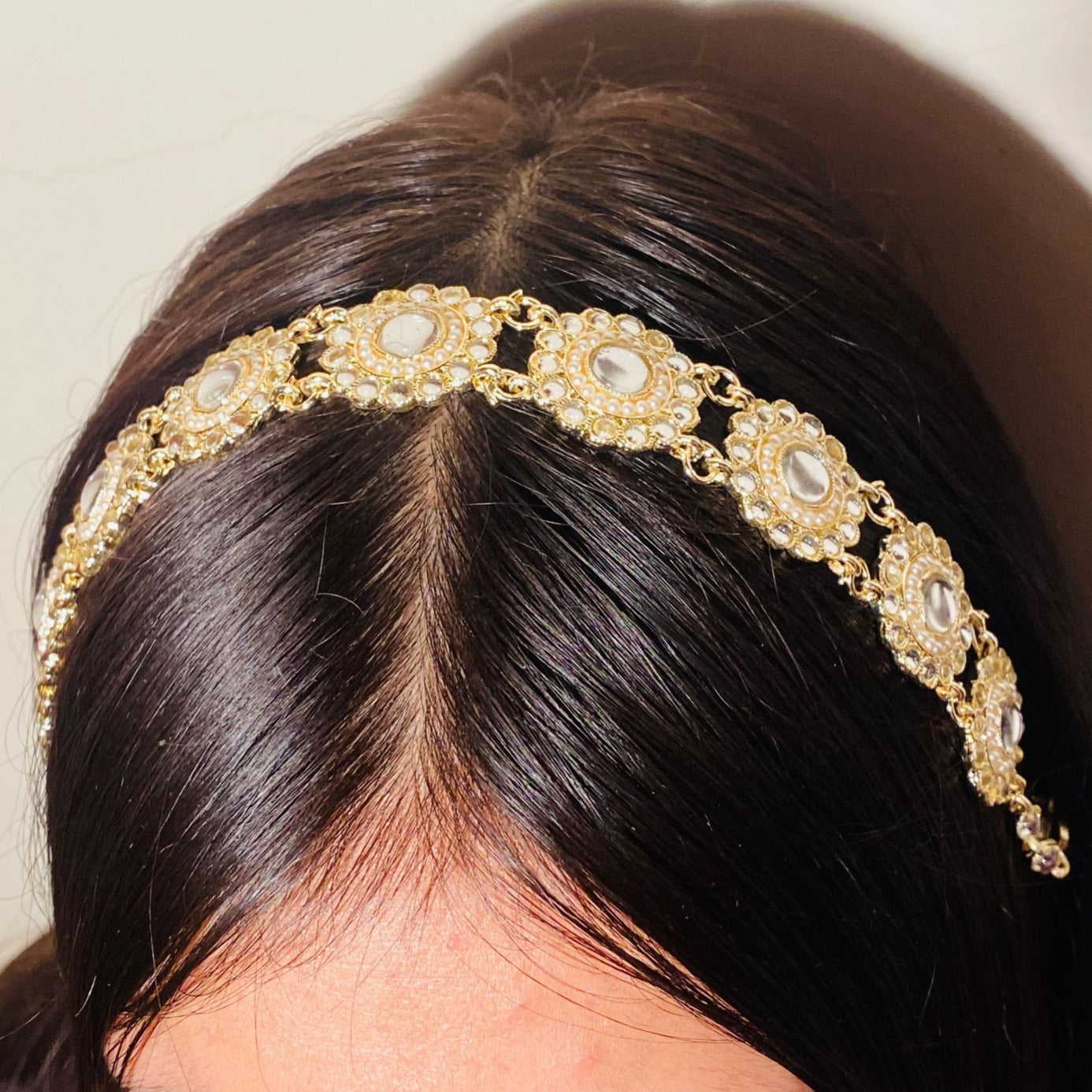 Kundan Sheesh Phool Maatha Patti Hair GC Premium – Girls Closet PK